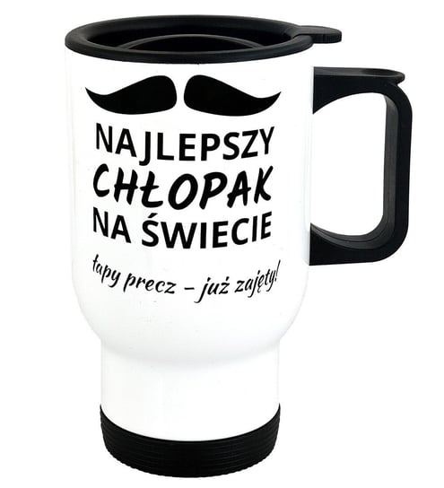 Kubek termiczny 321PREZENT Najlepszy Chłopak Na Świecie dla Chłopaka, biały, 450 ml - 321Prezent ...