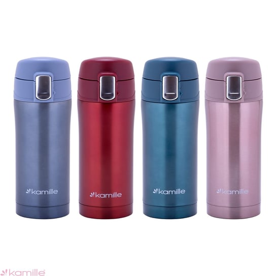 Kubek termiczny, bidon, butelka metaliczny 320ml - KAMILLE | Sklep EMPIK.COM