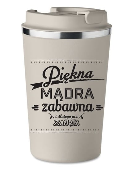 Kubek Termiczny Premium Beżowy Walentynki Zajeta Piękna Dzień Kobiet Kt_323 - inna (Inny ...