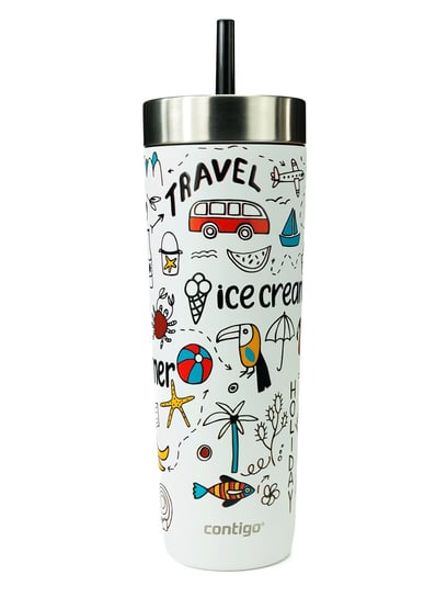 Kubek termiczny ze słomką Contigo Luxe Tumbler 720ml - Summer - Salt ...