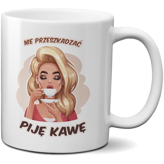 Kubek z nadrukiem - Nie przeszkadzać - Piję kawę - CupCup.pl | Sklep EMPIK.COM