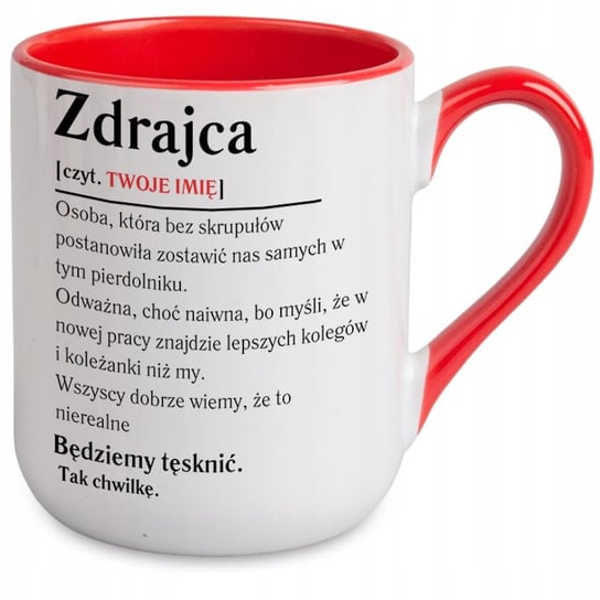 Kubek Zdrajco Zdrajca Pożegnanie Odejście Z Pracy Koleżanki Kolegi Z ...