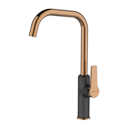 Kuchinox ALANIS BATERIA ZLEWOZMYWAKOWA STOJĄCA Z WYLEWKĄ L czarny ...