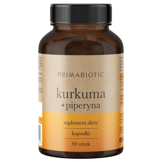 KURKUMA + PIPERYNA 400 mg PRIMABIOTIC 60 kaps. Trawienie Apetyt Wątroba | Sklep EMPIK.COM