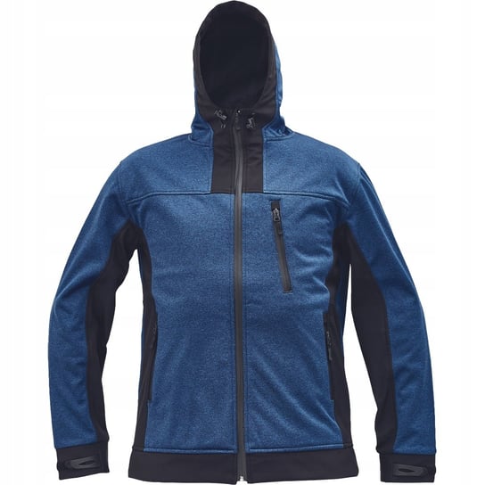 KURTKA męska SOFTSHELL z kapturem WODOODPORNA bluza CERVA HUYER niebies ...