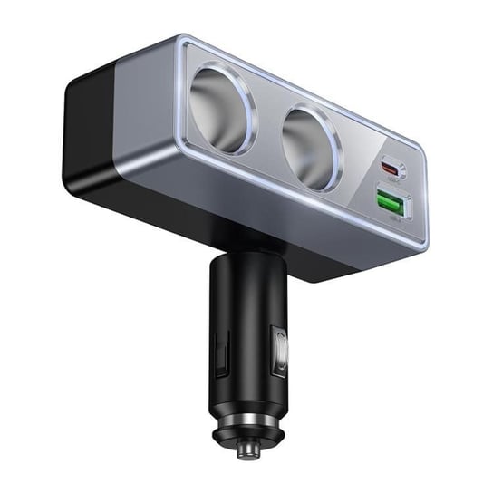 Ładowarka samochodowa Hoco z rozdzielaczem 1xUSB A + 1xUSB C + 2 porty ...