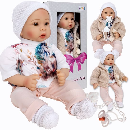 Lalka bobas interaktywna duża 40 cm JAK ŻYWA PACHNĄCA + akcesoria SMOCZEK Mówi i Śpiewa po ...