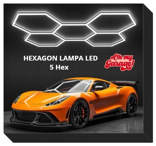 Lampa 5 x Hexagon Led Plaster Miodu Oświetlenie Panel Warsztat Garaż ...