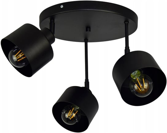 LAMPA PLAFON SUFITOWY CZARNY WISZACY REGULOWANY OKRĄGŁY LED 30 CM TUBA ...