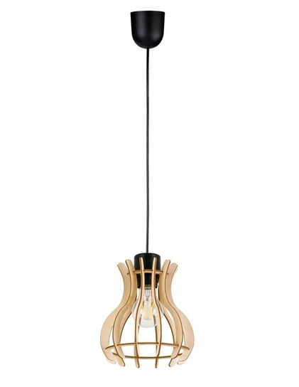 LAMPA sufitowa wisząca zwis Loft Drewno 1x E27 - INECT | Sklep EMPIK.COM