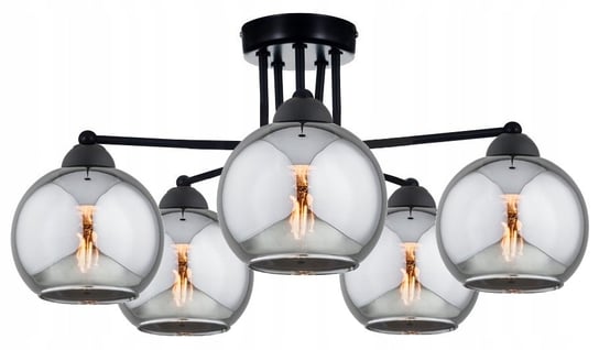 Lampa Wisząca Sufitowa Żyrandol Czarna Kula Chrom Dior Led E27 - Inna marka | Sklep EMPIK.COM