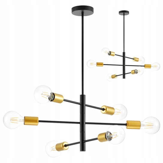 Lampa Wisząca Sufitowa Żyrandol Plafon LED Loft E27 Nowoczesna do Salonu - LEDLUX | Sklep EMPIK.COM