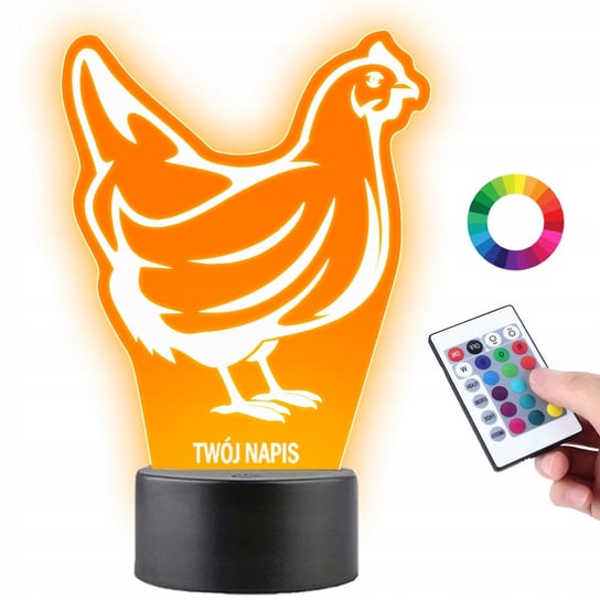 Lampka na Biurko Statuetka Led Kura Kwoka Kurka - Plexido | Sklep EMPIK.COM