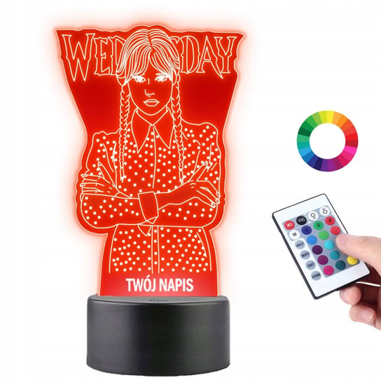 Lampka na Biurko Statuetka Wednesday Addams Napis - Plexido | Sklep ...