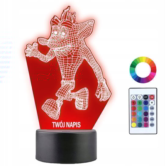 Lampka Nocna 3D Led Crash Bandicoot Prezent - Plexido | Sklep EMPIK.COM