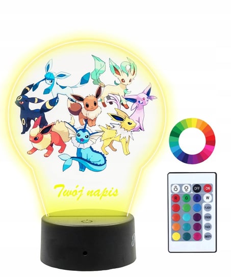 Lampka Nocna 3D LED Evee Pokemon - Plexido | Sklep EMPIK.COM