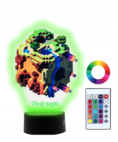 Lampka Nocna 3D LED Minecraft - Plexido | Sklep EMPIK.COM
