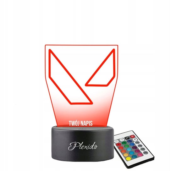 Lampka Nocna Gra Valorant Logo Riot Games Prezent Z Twoim Napisem LED ...
