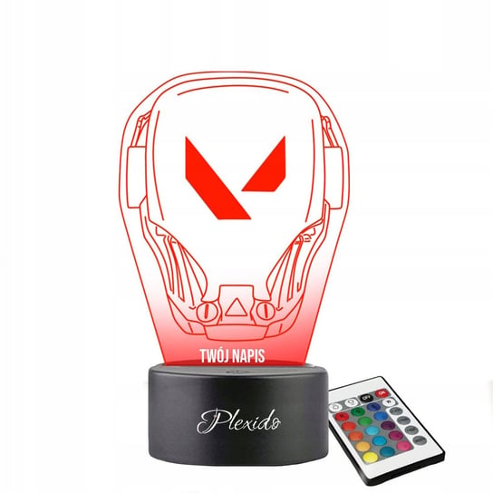 Lampka Nocna Gra Valorant Maska Logo Na Prezent Z Twoim Napisem LED 3D ...