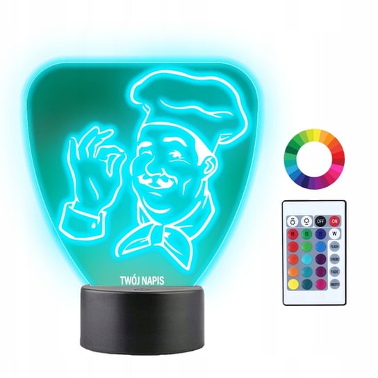 Lampka Nocna LED 3D Kucharz Szef kuchni - Plexido | Sklep EMPIK.COM Lampka Nocna LED 3D Kucharz Szef kuchni - Plexido | Sklep EMPIK.COM