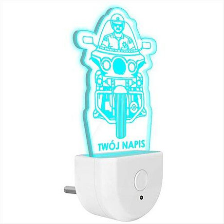 Lampka Nocna LED dla Dzieci POLICJA MOTOR do kontaktu gniazdka CZUJNIK - Upominki.pl | Sklep ...