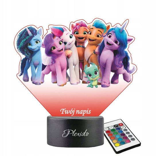 Lampka Nocna z Nadrukiem UV LED Bajka Dla Dzieci My Little Pony Kucyki ...