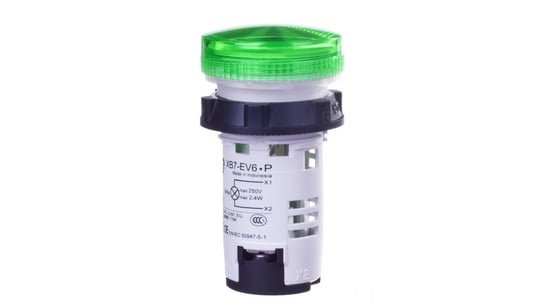 Lampka sygnalizacyjna 22mm zielona 230V AC/DC XB7EV63P - Schneider Electric | Sklep EMPIK.COM