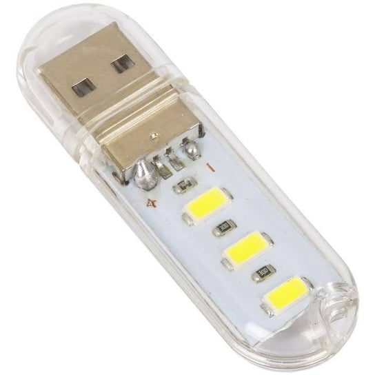 Lampka USB LED 3 SMD | do powerbanka, laptopa | USB Stick light 5V-Biały zimny - Interlook ...
