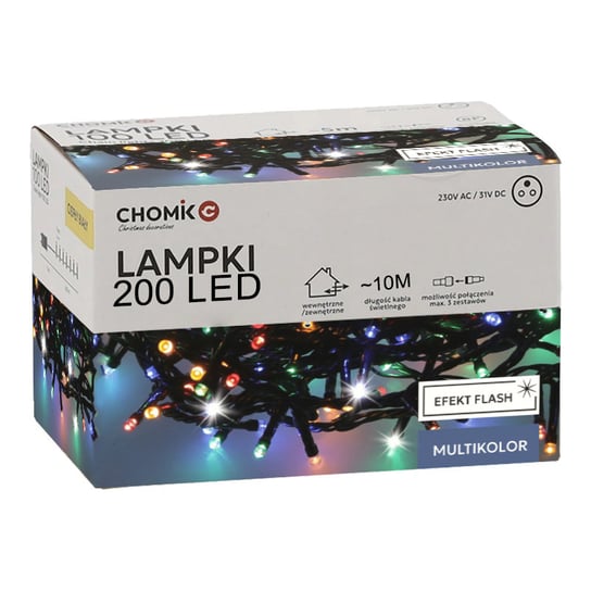 Lampki LED 200 Multikolor Flash 3+10m z Timerem - Chomik | Sklep EMPIK.COM