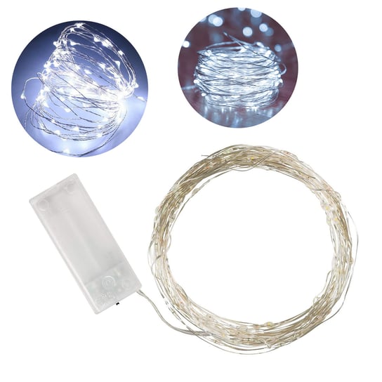 Lampki Led Żyłki Diody Choinkowe 20Led 2M Zimny Biały - Zolta | Sklep EMPIK.COM