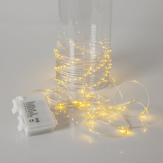 Łańcuch dekoracyjny LED 96 diod 7m DEW DROP MICRO na baterie sterownik ...
