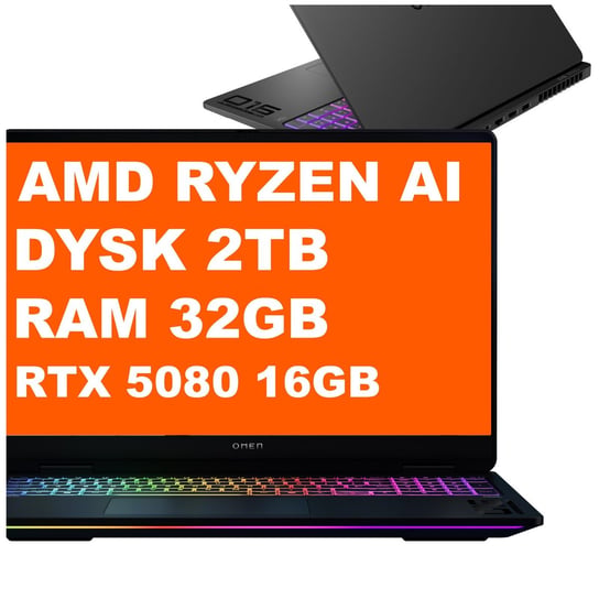 Laptop HP OMEN MAX 16-ak0216nw / C6RP7EA / Ryzen AI 9 / 32GB / 2TB ...