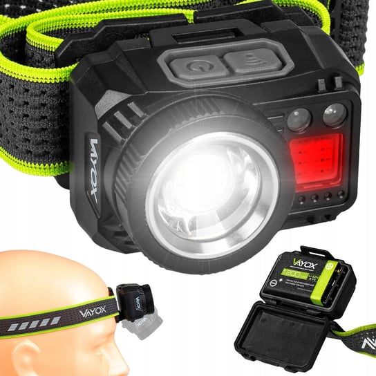 LATARKA CZOŁOWA LED CZOŁÓWKA AKUMULATOROWA MOCNA ZOOM USB C 500lm PRO ...