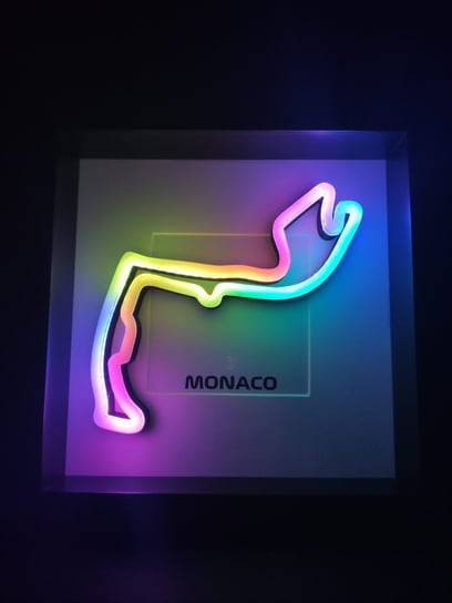 LED Track Monako Formuła 1 Ramka Tor F1, Podświetlany model toru ...