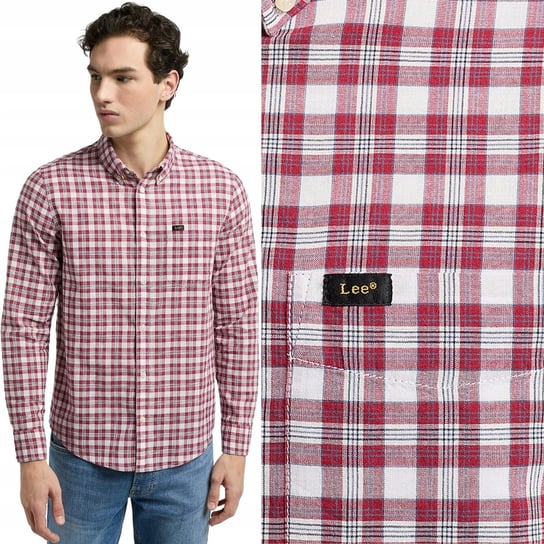 Lee Button Down Garnet Bawełniana Koszula W Kratkę Regular Fit S - LEE ...