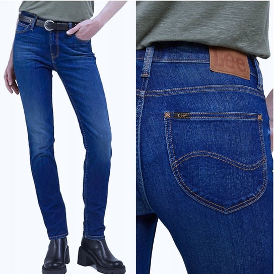 Lee ELLY SLIM Night Sky dopasowane damskie proste spodnie jeansowe W31 L33 - LEE | Moda Sklep ...