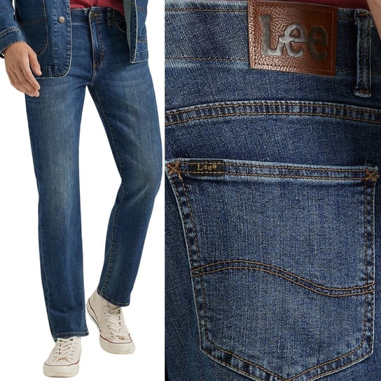 Lee STRAIGHT FIT Extreme Motion WYGODNE PROSTE SPODNIE JEANSOWE W32 L30 ...