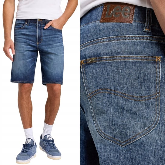 Lee XM 5 POCKET Extreme Motion krótkie ciemne spodenki jeansowe szorty ...