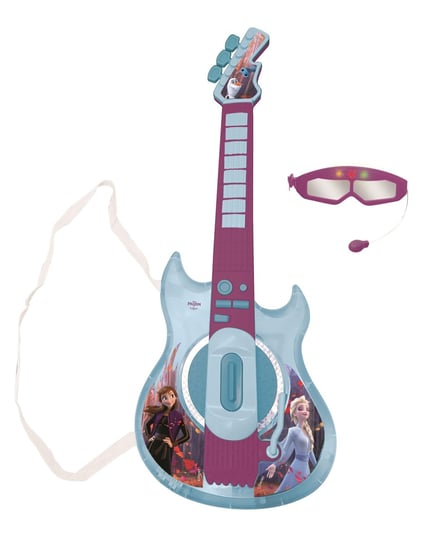 Lexibook, Frozen, Light-Up gitara elektroniczna z mikrofonem, okulary z ...