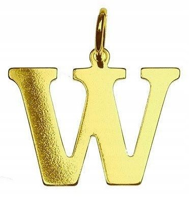 Literka W duża złota zawieszka litera W srebro 925 pokryte 24K złotem - Inna marka | Moda Sklep ...