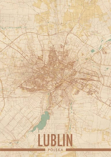 Lublin Mapa Miasta - plakat A2 42x59,4 cm - inna (Inny) | Sklep EMPIK.COM