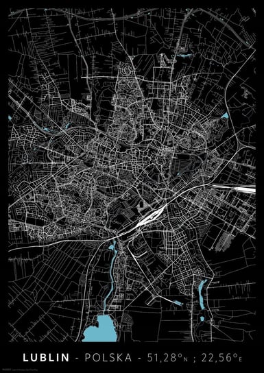 Lublin Mapa Miasta - plakat A3 29,7x42 cm - inna (Inny) | Sklep EMPIK.COM