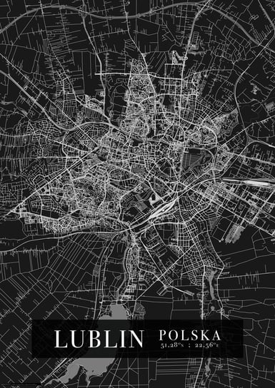 Lublin Mapa Miasta - plakat A3 29,7x42 cm - inna (Inny) | Sklep EMPIK.COM