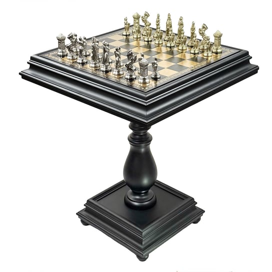 Luksusowy Stolik Szachowy Italfama z Metalowymi Figurami 9,4 cm i ...