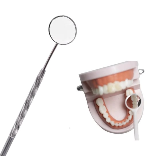 LUSTERKO DENTYSTYCZNE STOMATOLOGICZNE POWIĘKSZA SREBRNA RĄCZKA 1 SZT ...