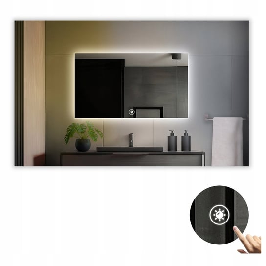 LUSTRO LED 110x100 cm COB CCT 608 LED/m 3BARWY PODŚWIETLANE LEDOWE ...