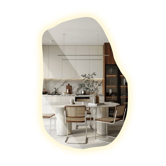 Lustro Led Stylowy Design - Organiczne o Nieregularnym Kształcie z ...