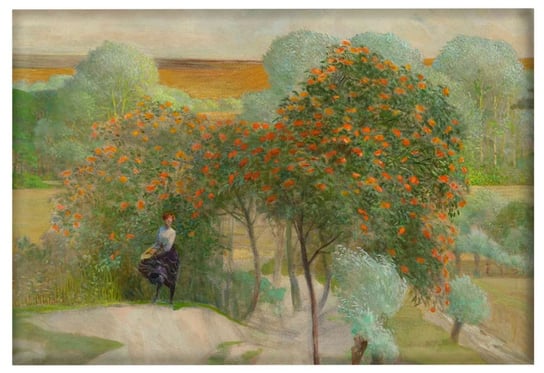 Magnes Pejzaż z jarzębiną, część prawa tryptyku Idź nad strumienie ...