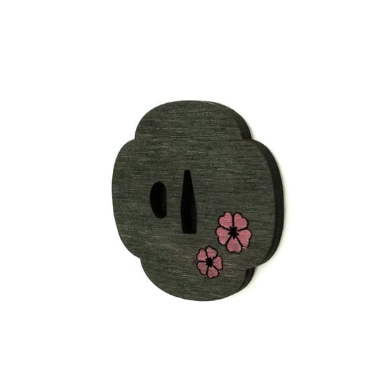 Magnes Tsuba Sakura Kwiat Wiśni Czarno-Różowy Na Lodówkę 40X40Mm - TAKE | Sklep EMPIK.COM