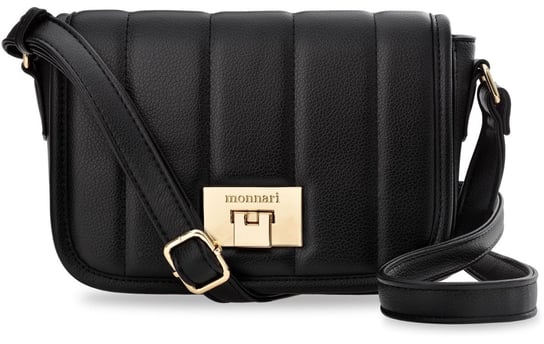 Mała torebka listonoszka monnari torba damska z klapą pikowana czarna - MONNARI | Moda Sklep ...